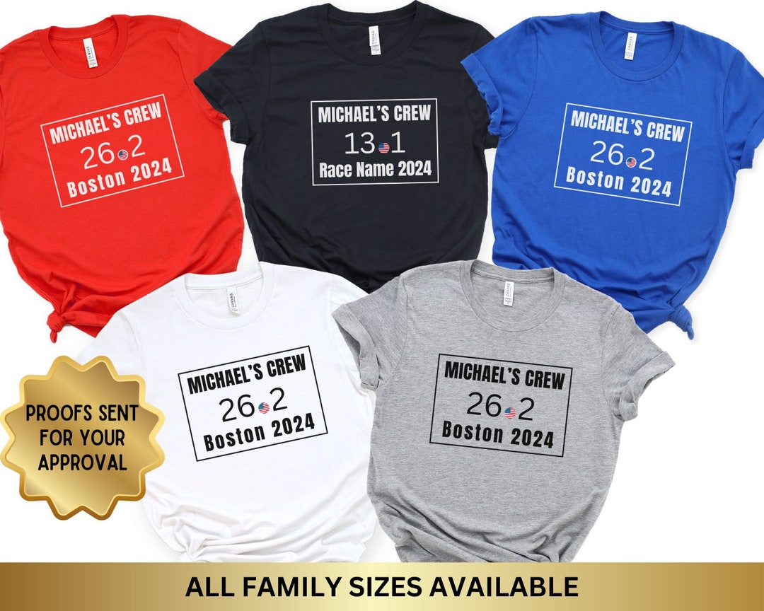 Custom Marathon Support Crew Shirt, Supporter Team Group Tshirt for ...
