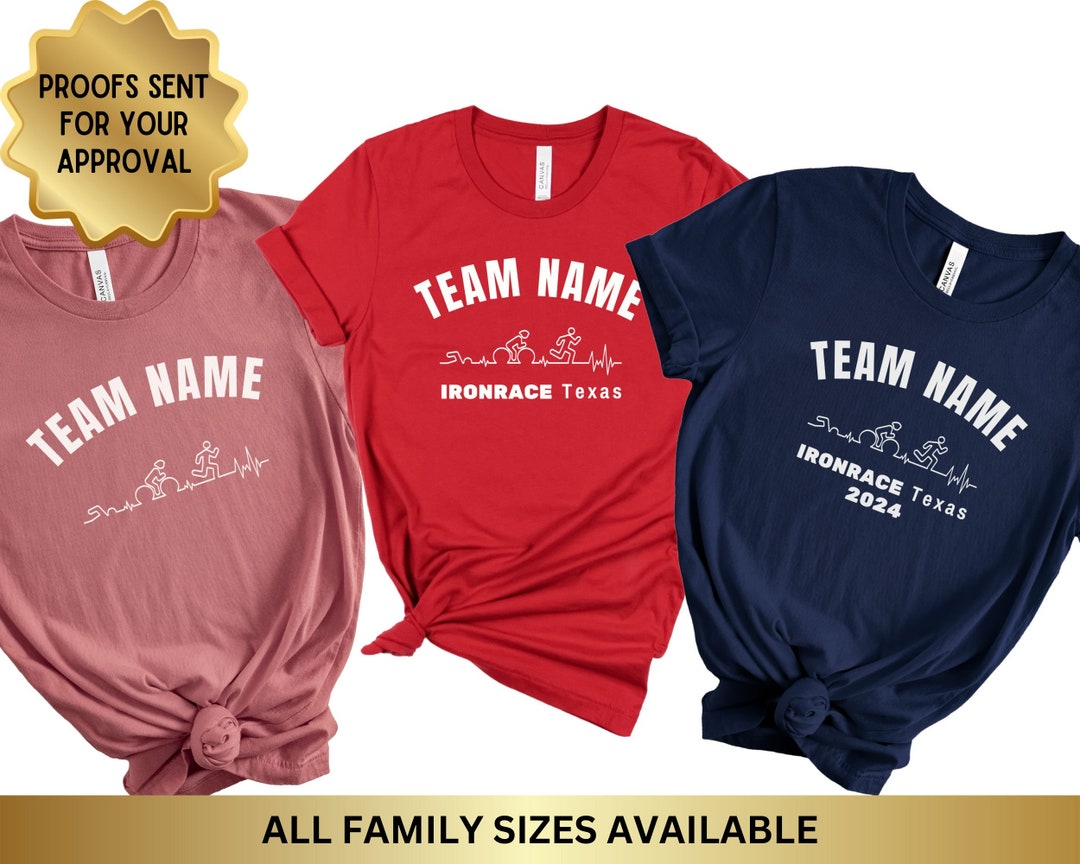 Custom Triathlon Team Shirt, Swim Bike Run T-shirt, Triathlon Race Gift ...