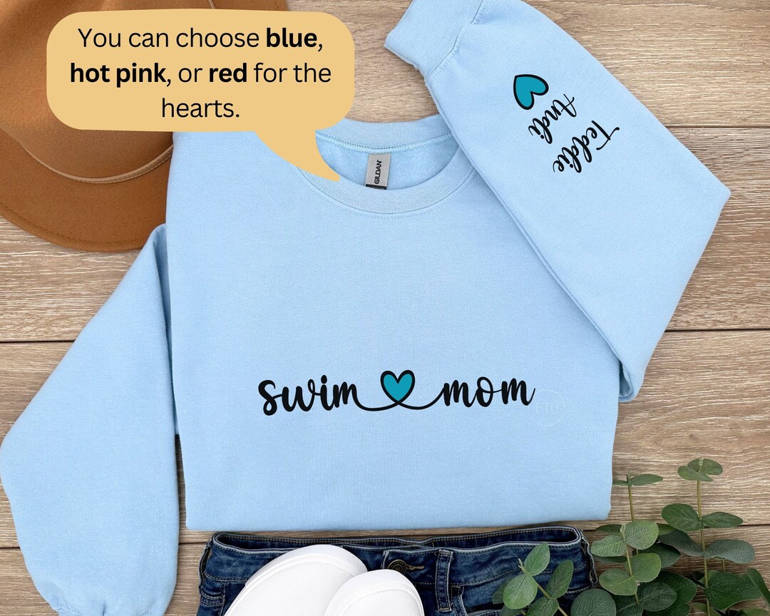 Custom Swim Mom Sweatshirt, Cute Swim Mama Crewneck, Swim Meet Sweater ...