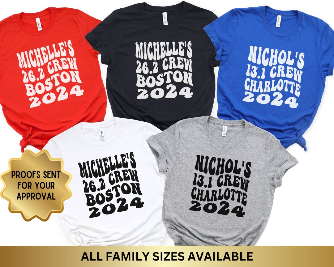 Custom Marathon Support Crew Shirt, Supporter Team Group Tshirt for ...
