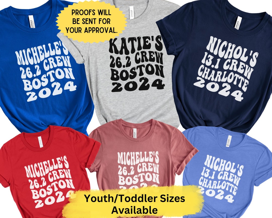 Custom Marathon Support Crew Shirt, Supporter Team Group Tshirt for ...