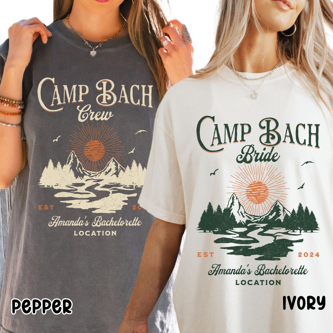 Luxury Camp Bachelorette Merch Comfort Colors Tee, Custom Bach Bridal ...
