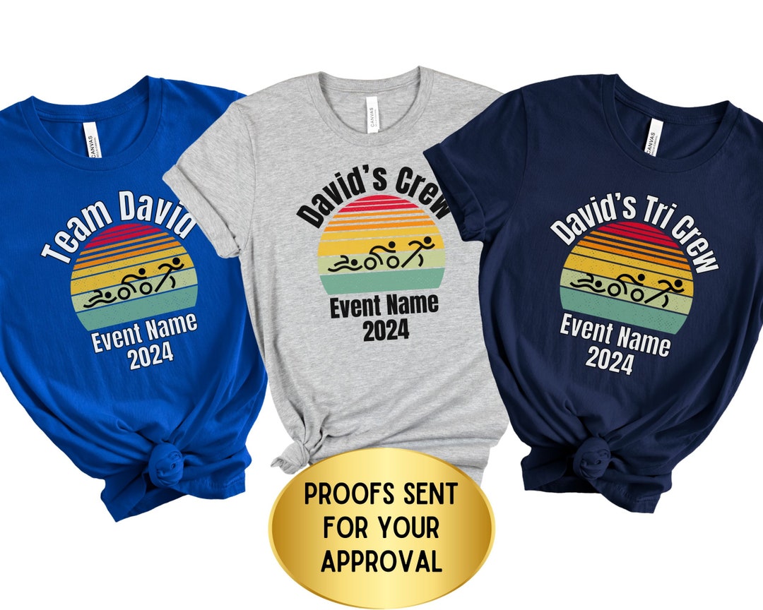 Custom Triathlon Team Shirt, Swim Bike Run Race Crew T-shirt for Group ...