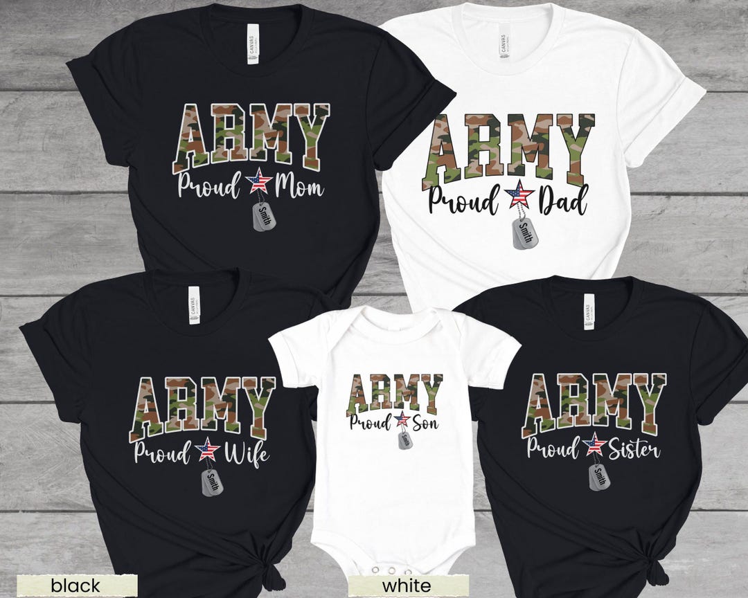 Proud Army Family Shirts, Custom Army Family Outfits, Gift for Army ...