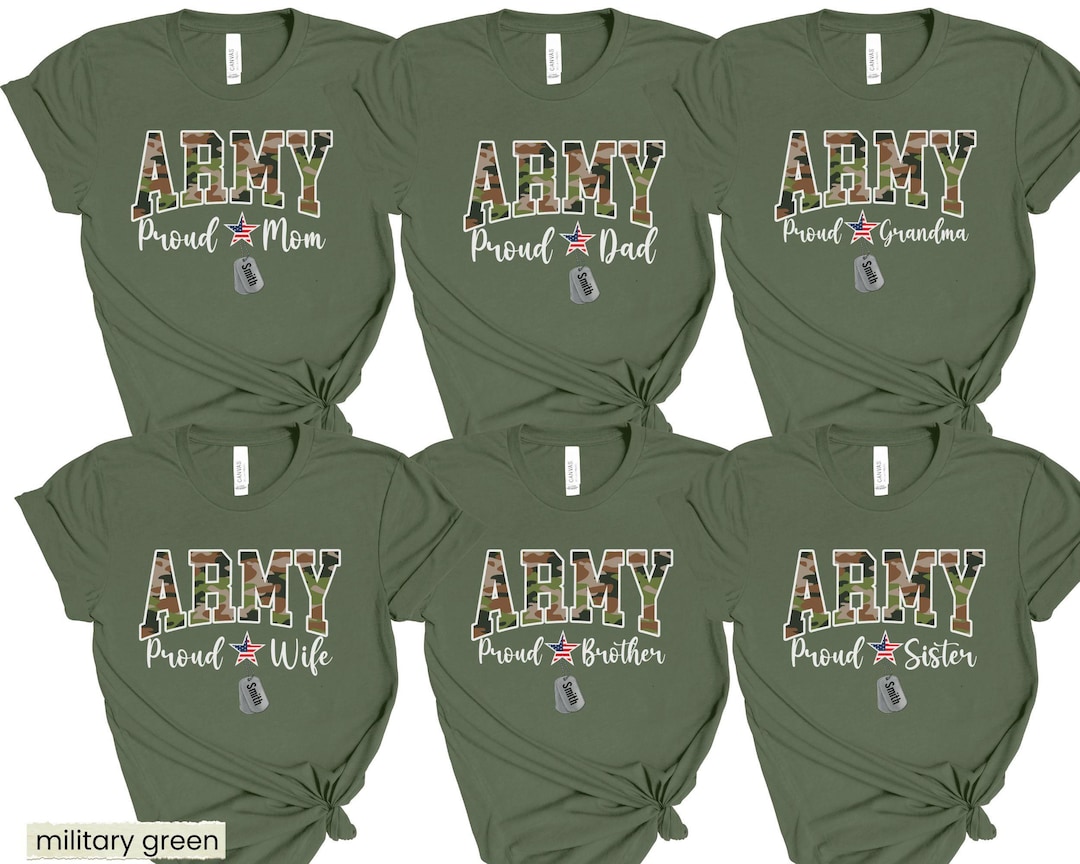 Proud Army Family Shirts, Custom Army Family Outfits, Gift for Army ...