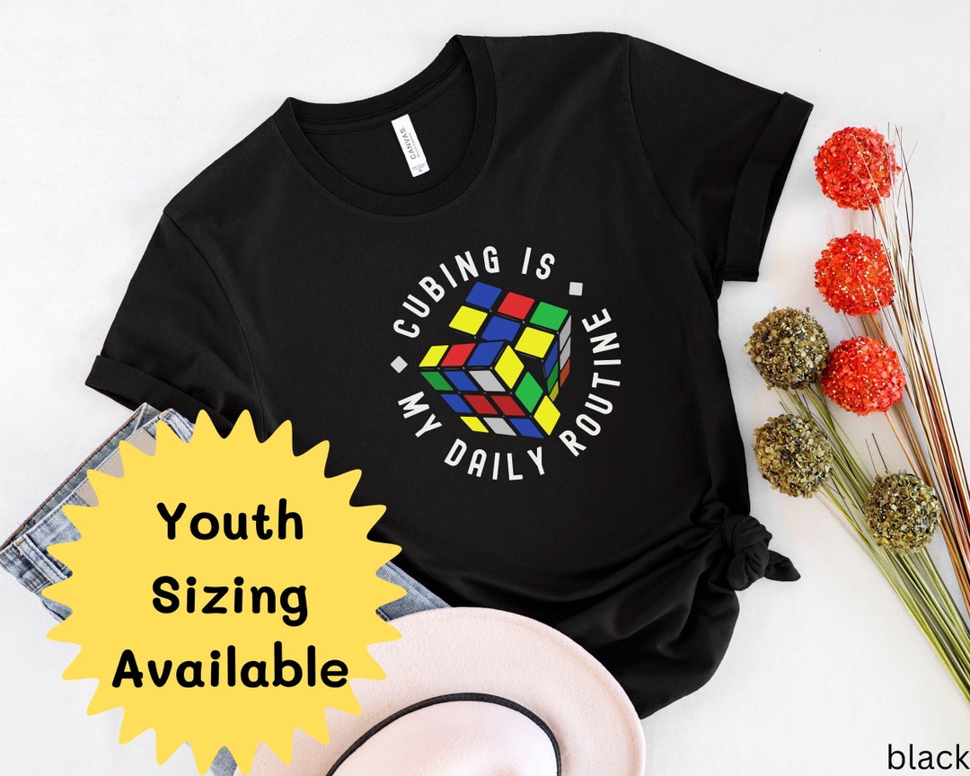 Rubiks Cube Shirt for Adults and Kids, Adult and Youth Size Rubik Cube ...