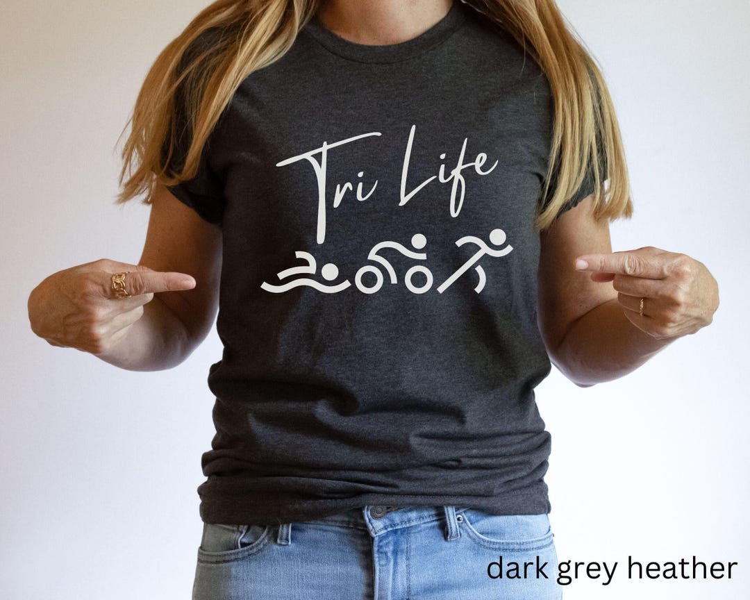 Triathlon Shirt, Triathlon Life T-shirt, Tri Life Tee, Swim Bike Run ...