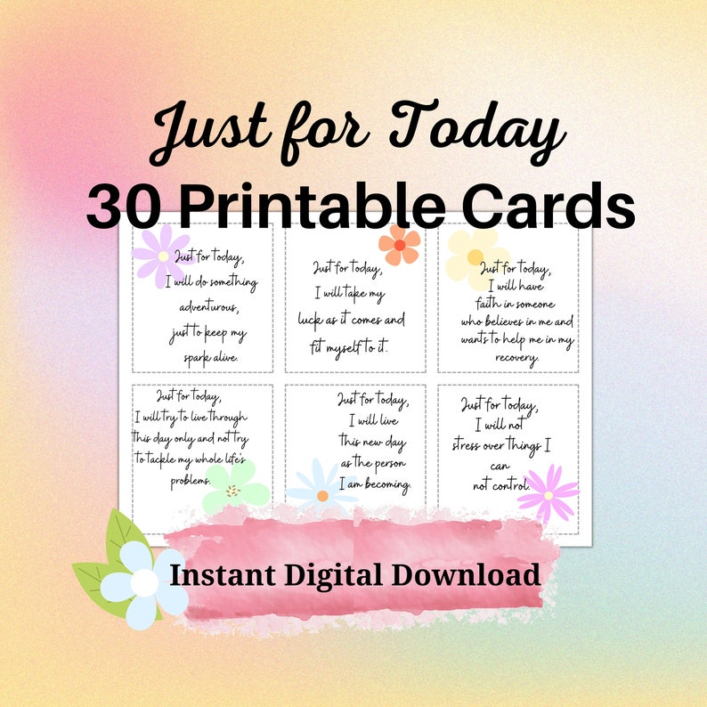 Daily Affirmations, Positive Thinking, Just for Today, Addiction ...