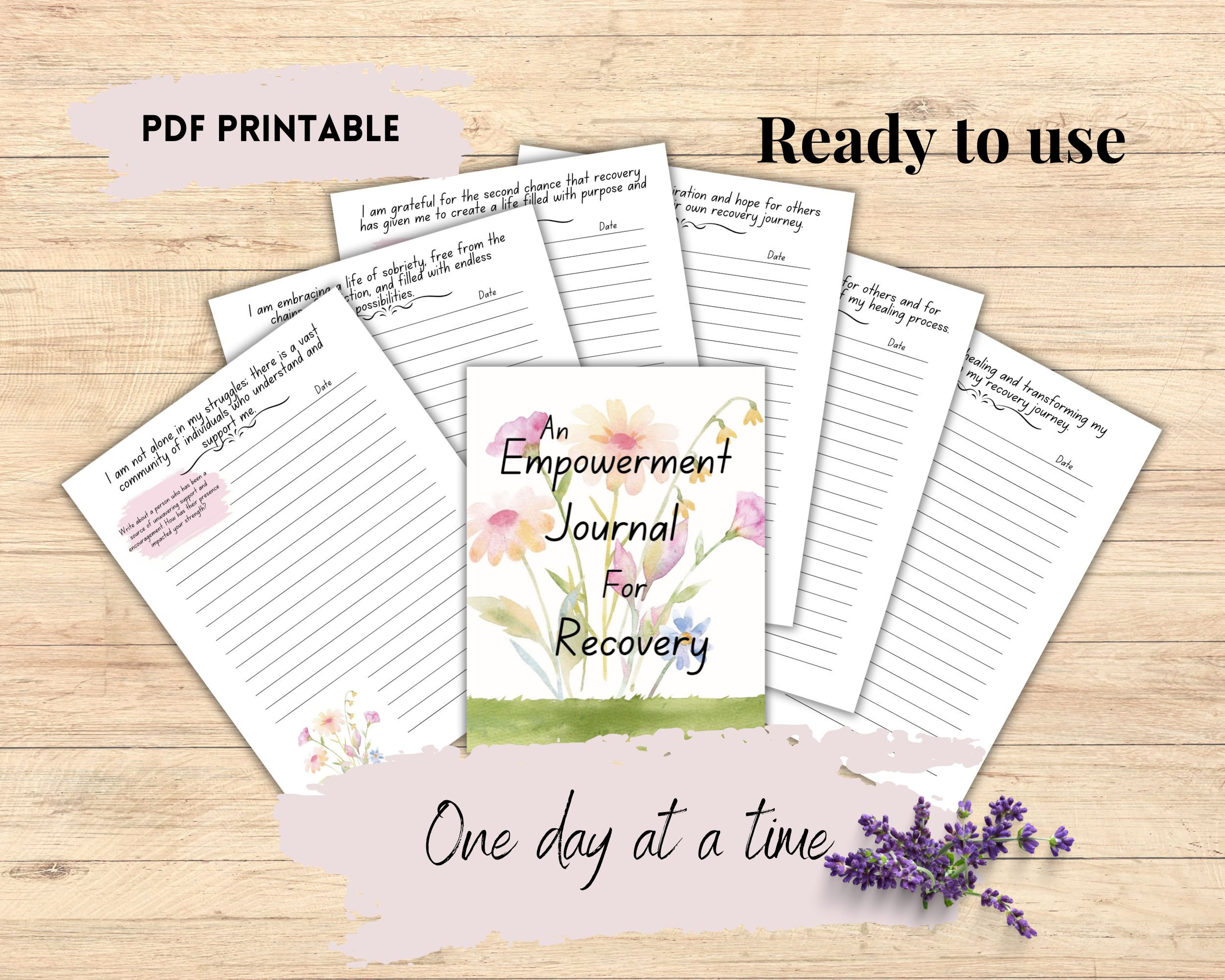 Recovery Journal, Sobriety Affirmations, Printables - Etsy