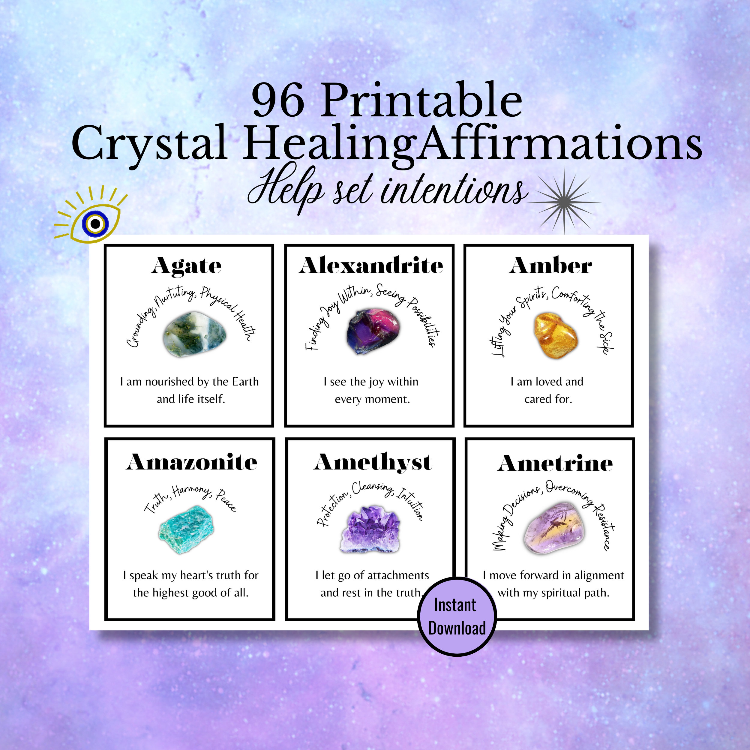 Daily Affirmations, Crystal Healing, Manifest Intentions, Inspirational ...