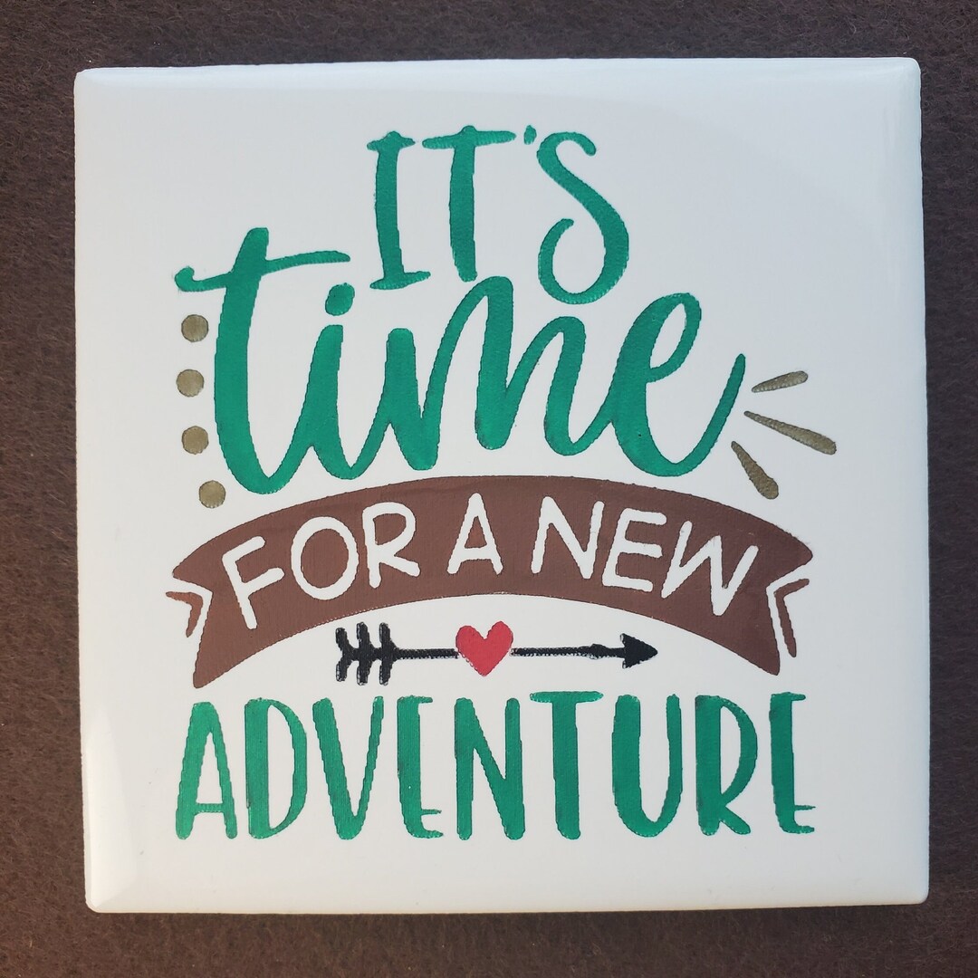 New Adventure Time Ceramic Tile Coaster Laser Etched With Waterproof ...