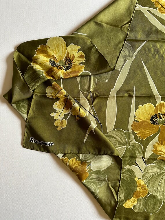 Jacqmar floral print scarf - Gem