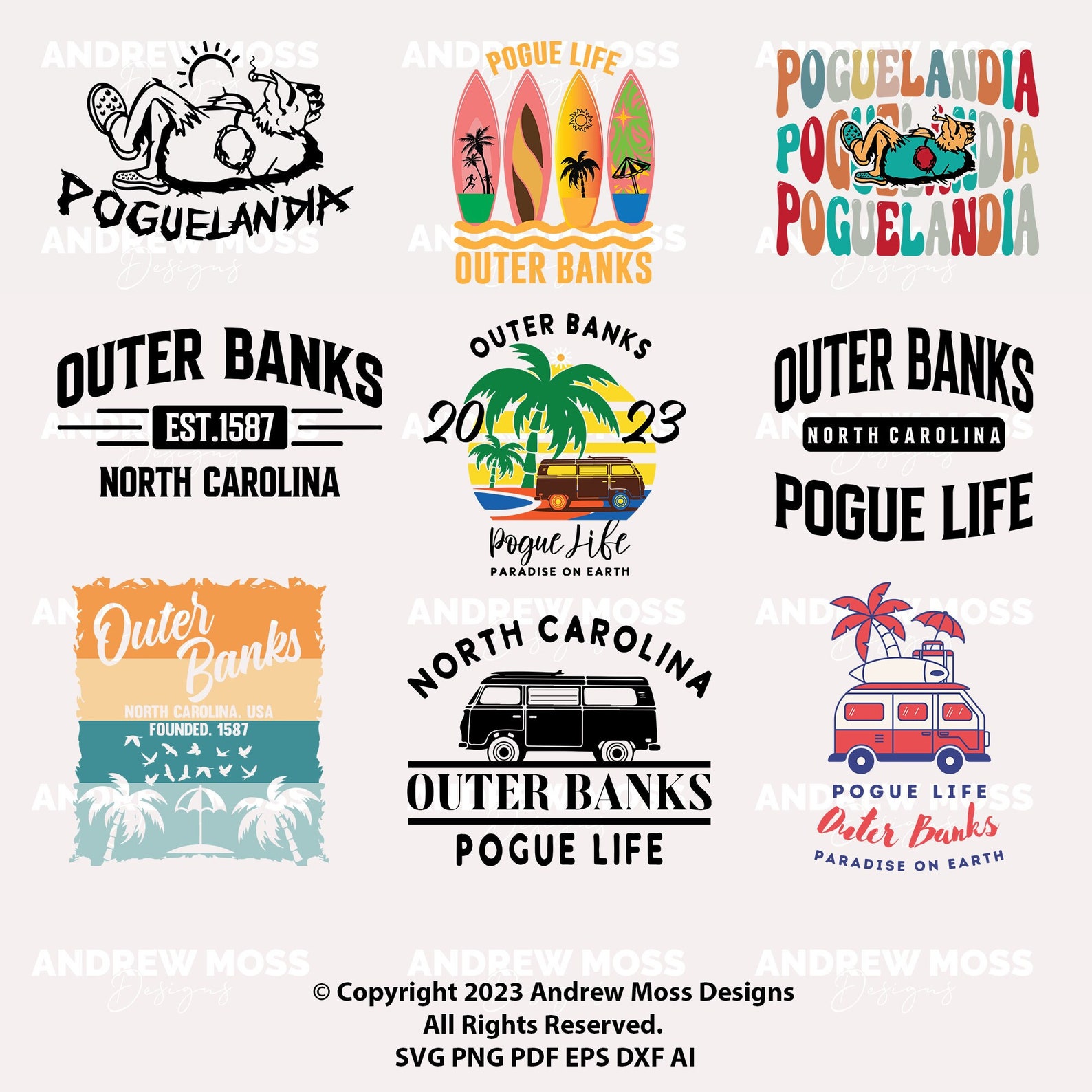 Outer Banks SVG PNG PDF Pogue Life Svg, Twinkie Van Svg, Paradise on ...
