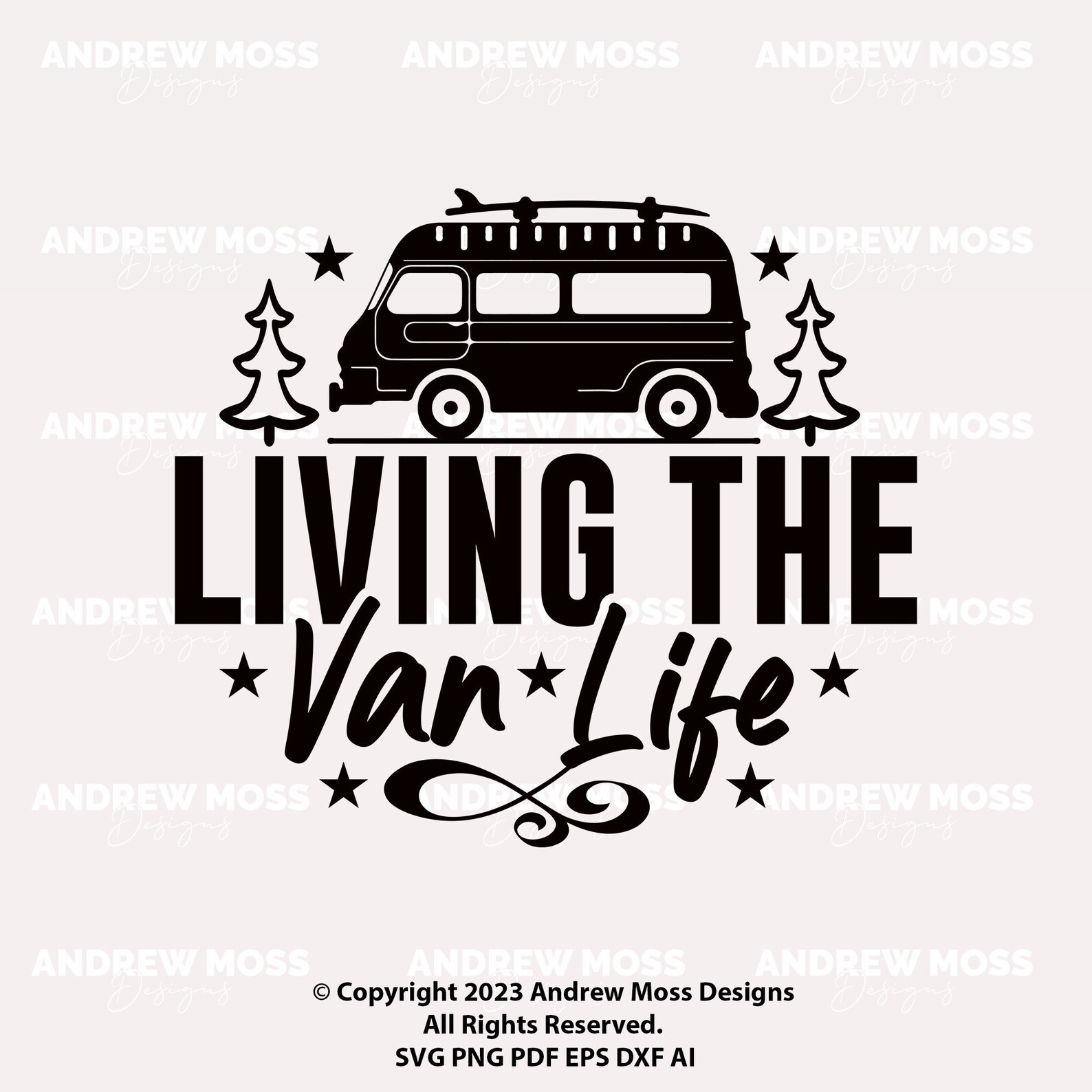 Living the Van Life SVG File T-shirt Design - Etsy