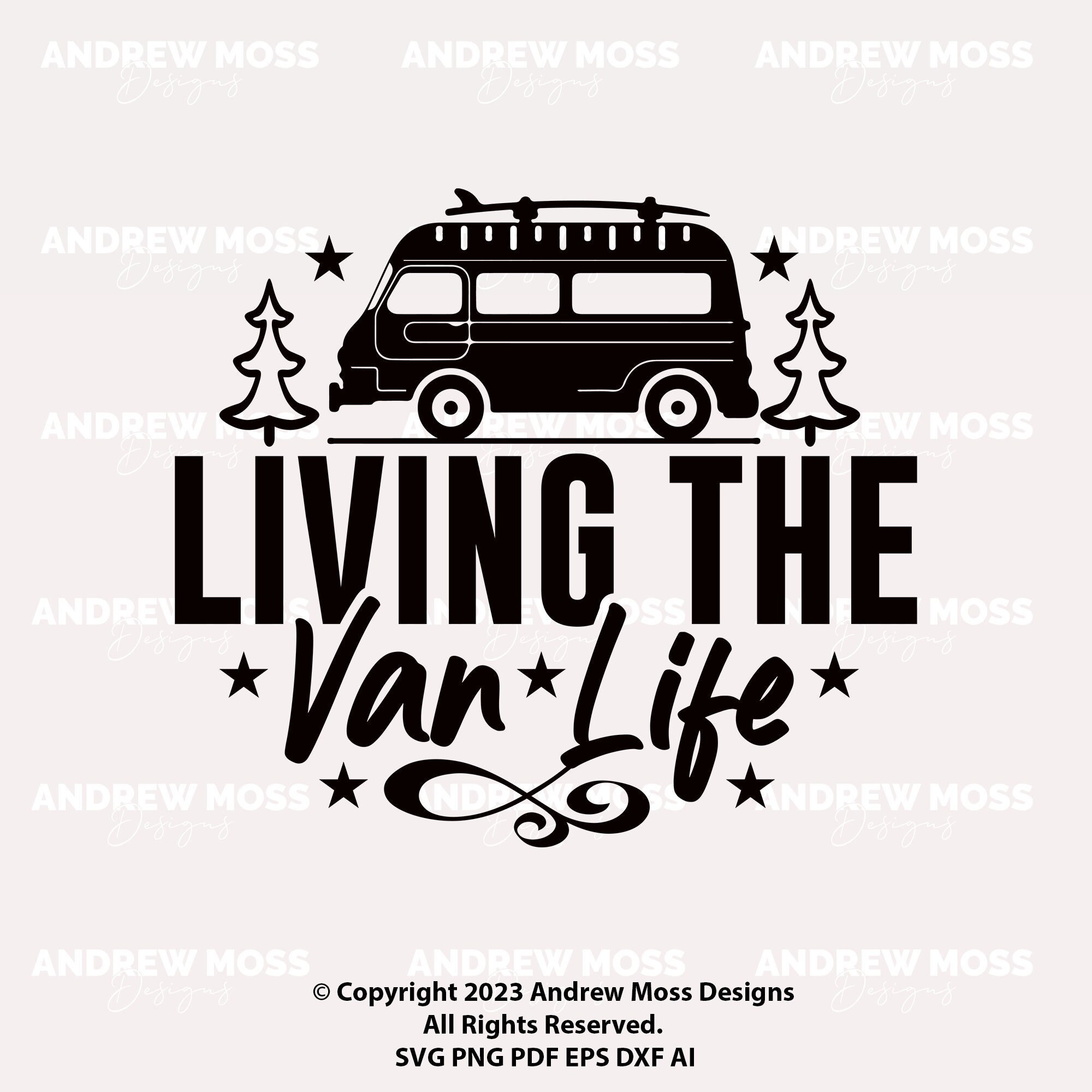 Living the Van Life SVG File T-shirt Design - Etsy