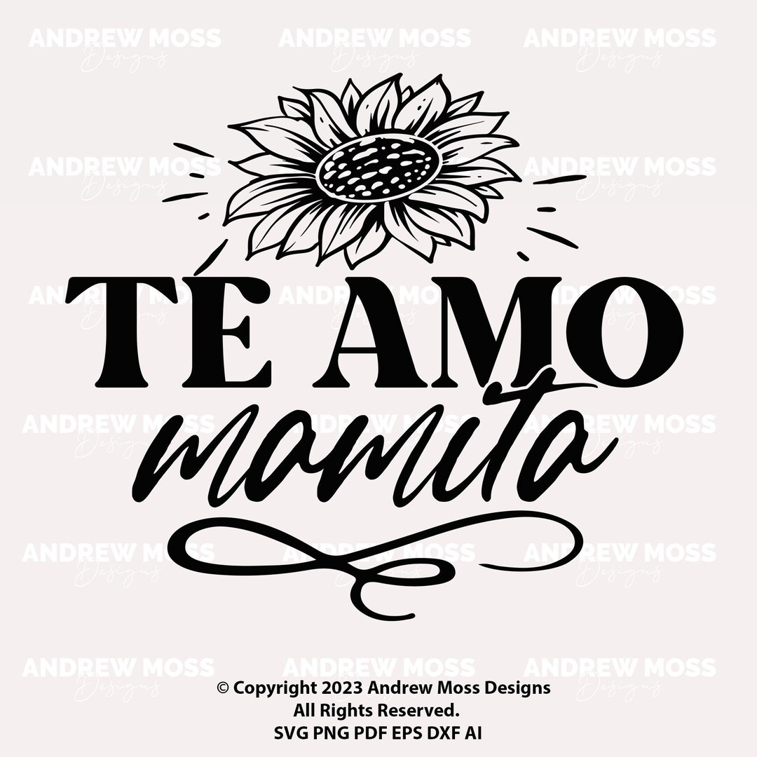 I Love You Mom Spanish, Happy Mother's Day Svg, Mom Tile Svg, Birthday ...