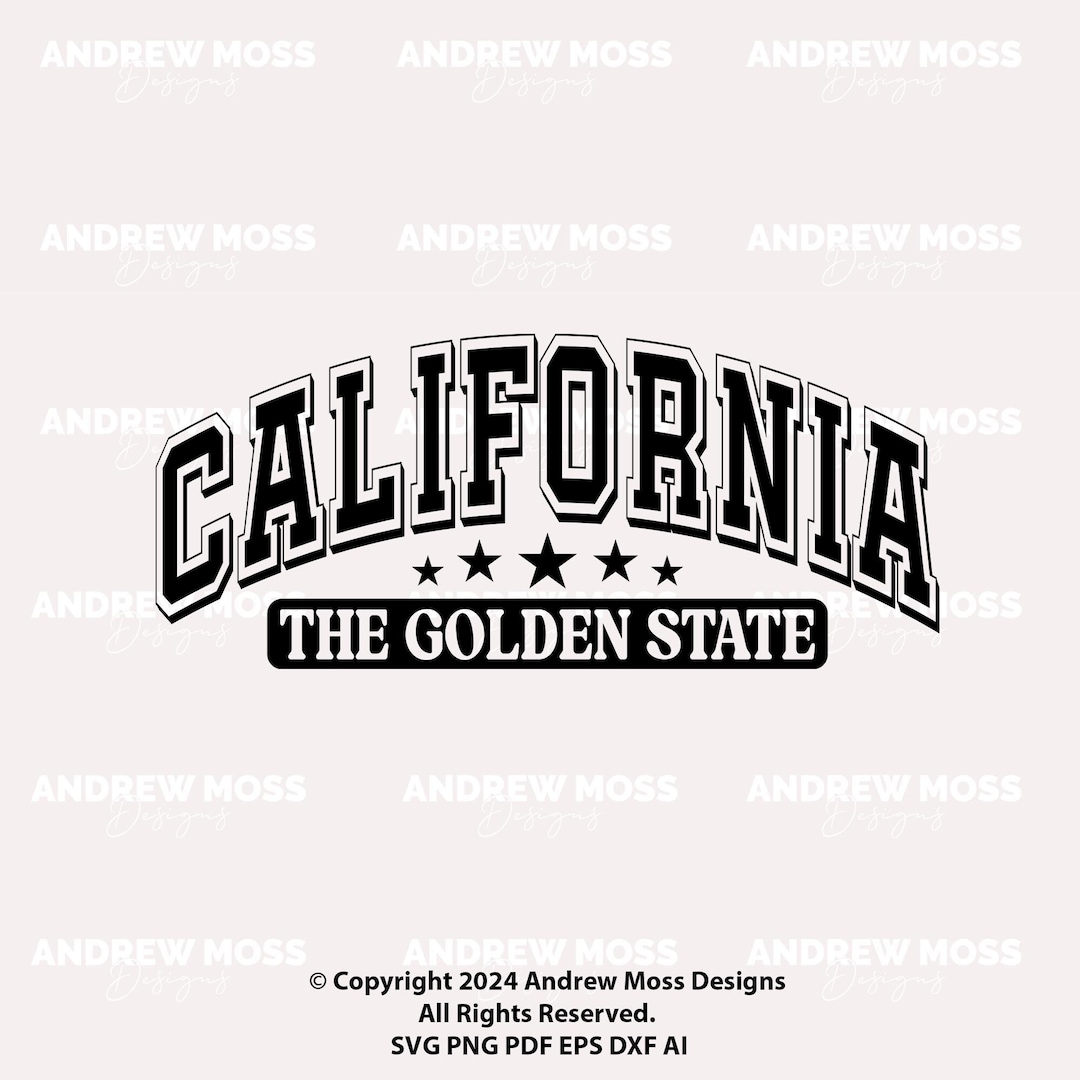 California the Golden State Svg, California Silhouette, California ...