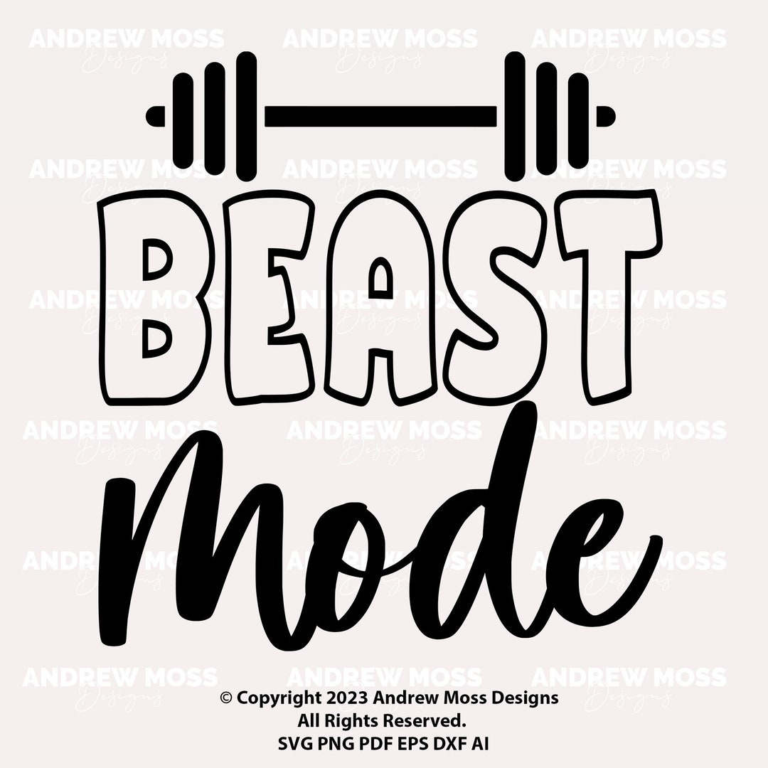 Beast Mode Gym SVG PNG PDF Workout Svg, Gym Life Svg, Gym Quote Svg ...