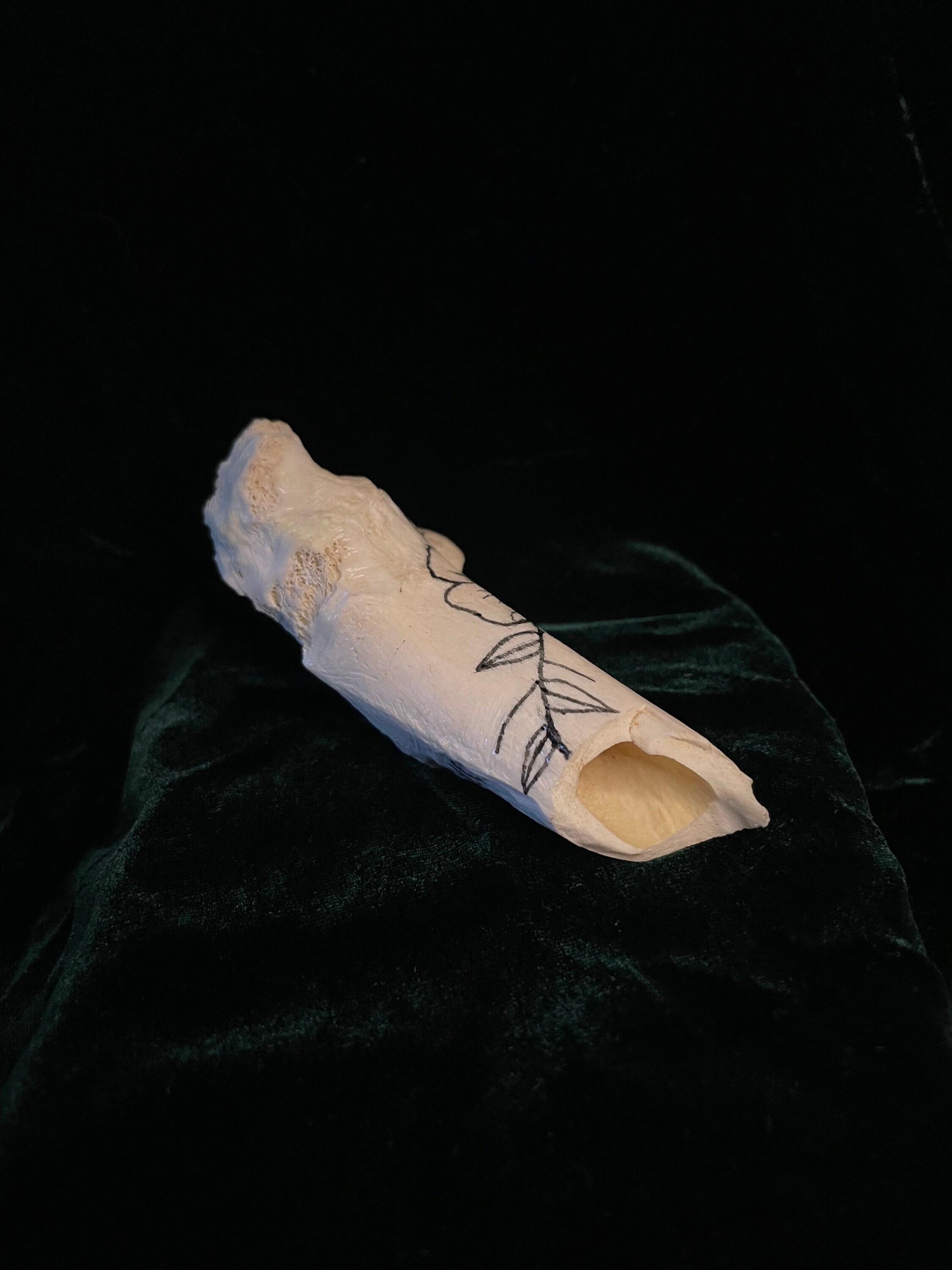 Hand Painted Deer Bone Fragment Bones & Skulls Deer Bone Painted Bones ...