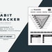 Printable Habit Tracker | Minimalistic Triangle Aesthetic | Daily ...