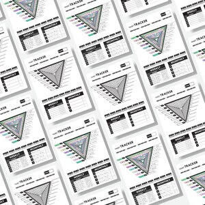 Printable Habit Tracker | Minimalistic Triangle Aesthetic | Daily ...