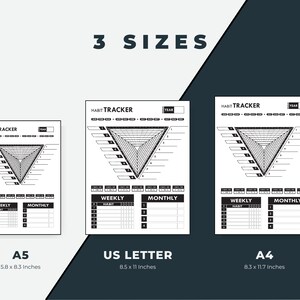 Printable Habit Tracker | Minimalistic Triangle Aesthetic | Daily ...
