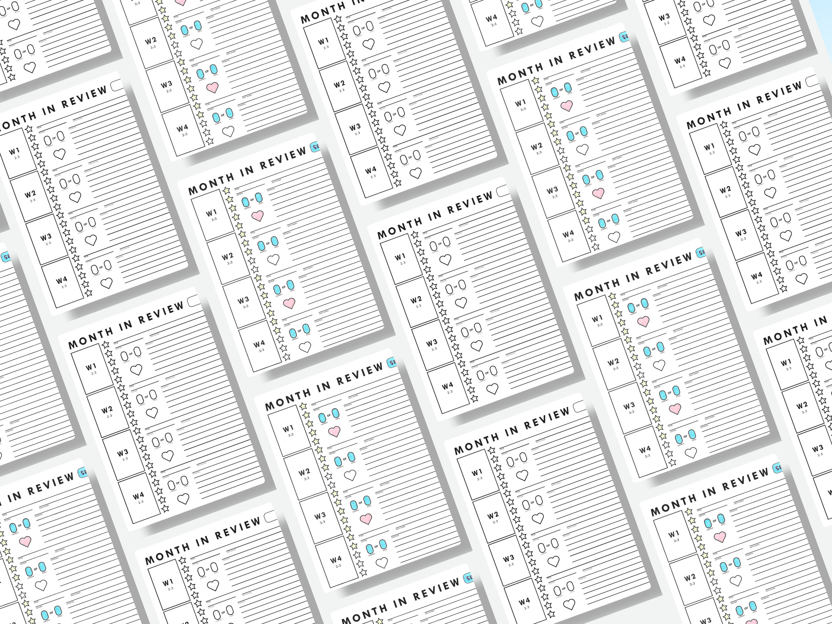 Month in Review Book Log Printable | Track Your Favorite Reads of Each ...