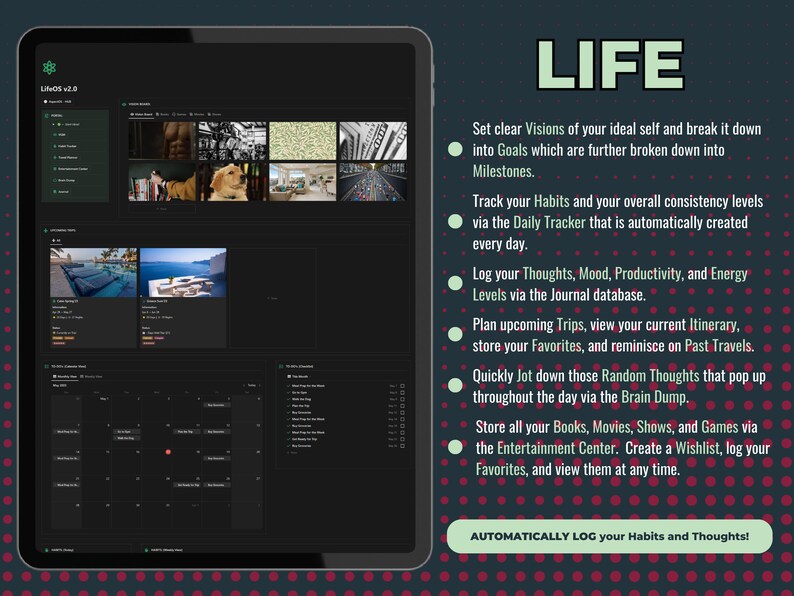 Lifeos V2.0 | Notion Template to Plan Your Trips, Track Your Habits ...
