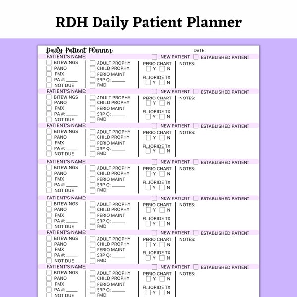 Dental Hygienist Planner - Etsy