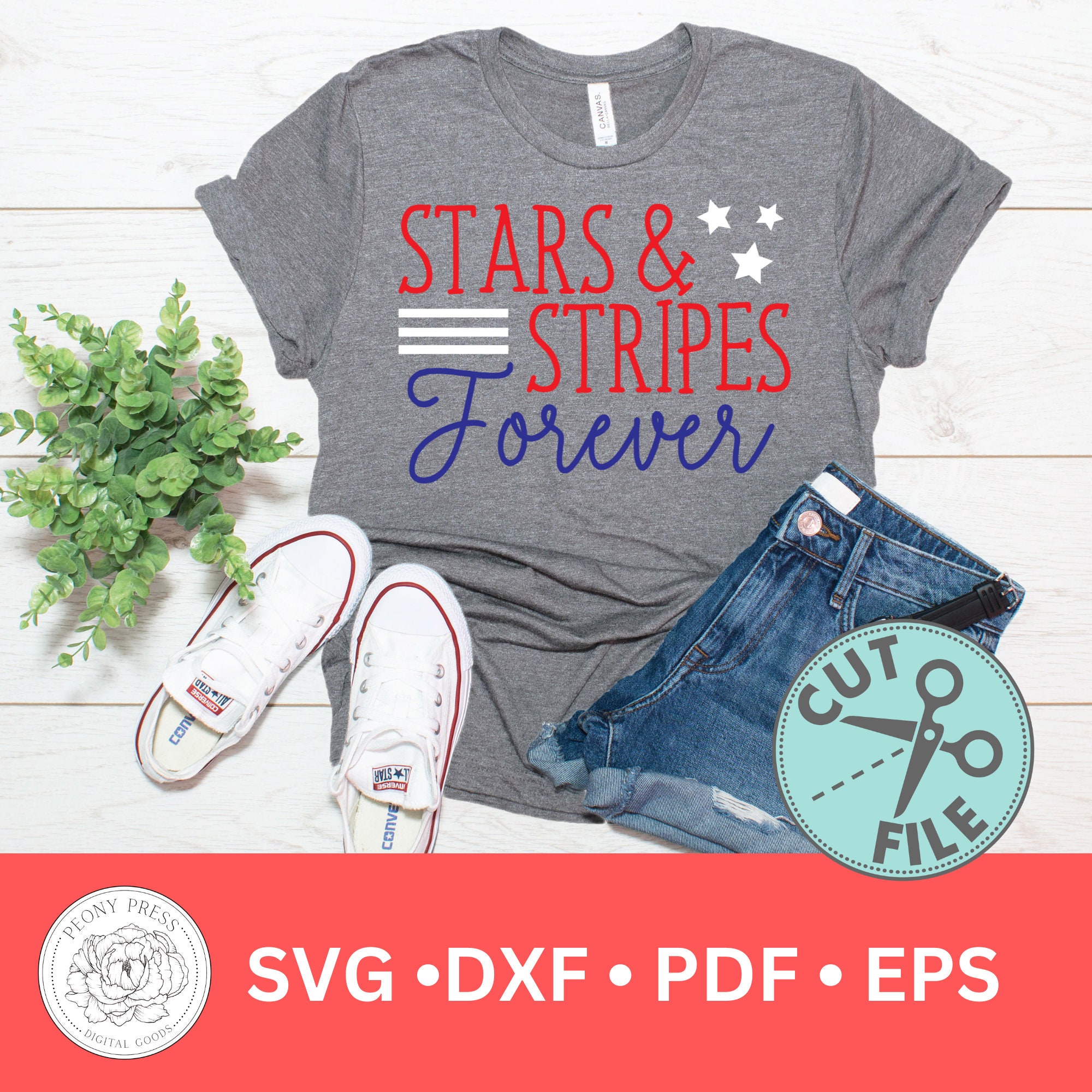 Stars & Stripes Forever Patriotic SVG Cut File for Cricut/silhouette ...