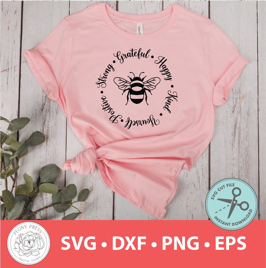 Positive Affirmations With Bee SVG Design, Honeybees & Positivity ...