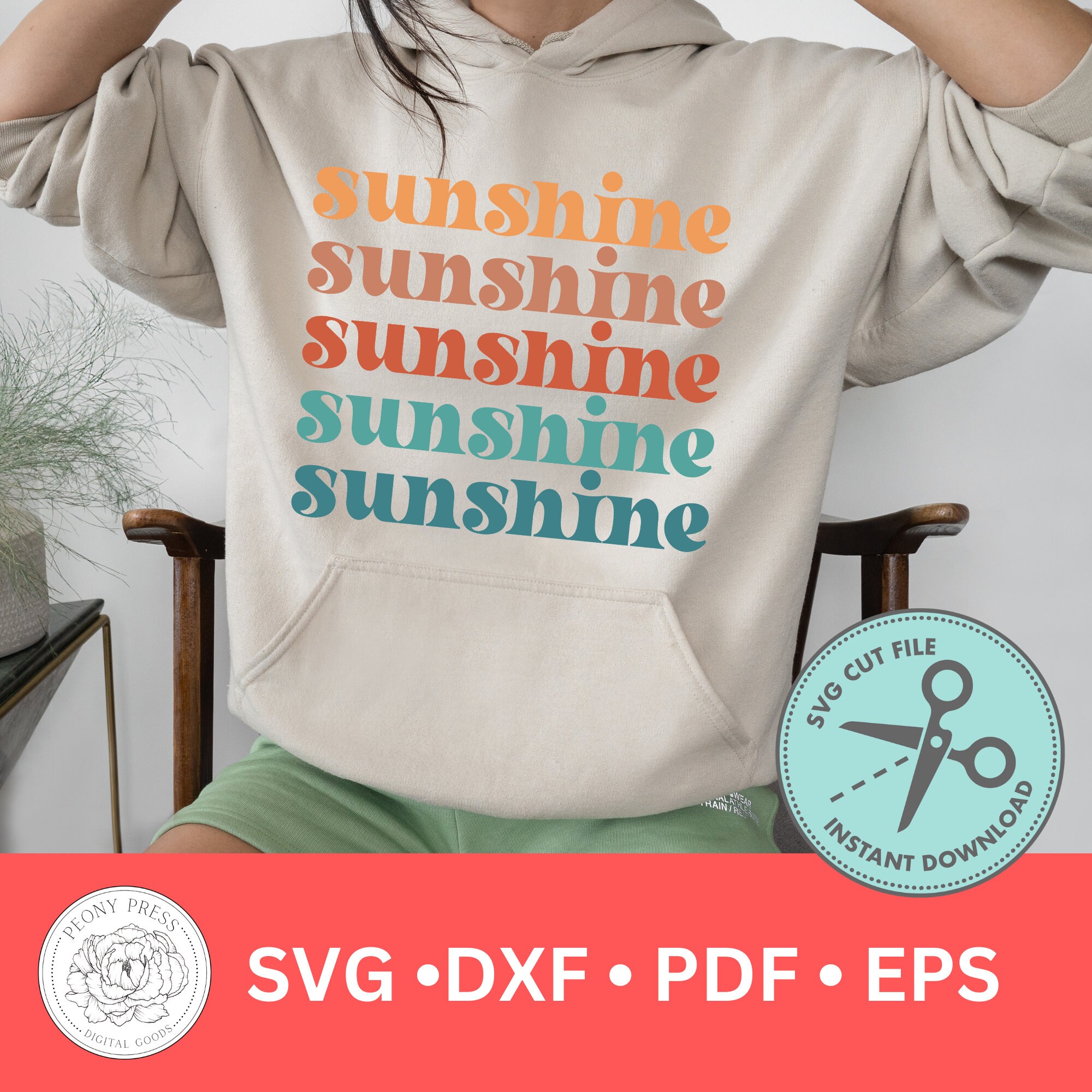 Sunshine Cut File for Cricut, Silhouette and Other Cutting Machines, T ...