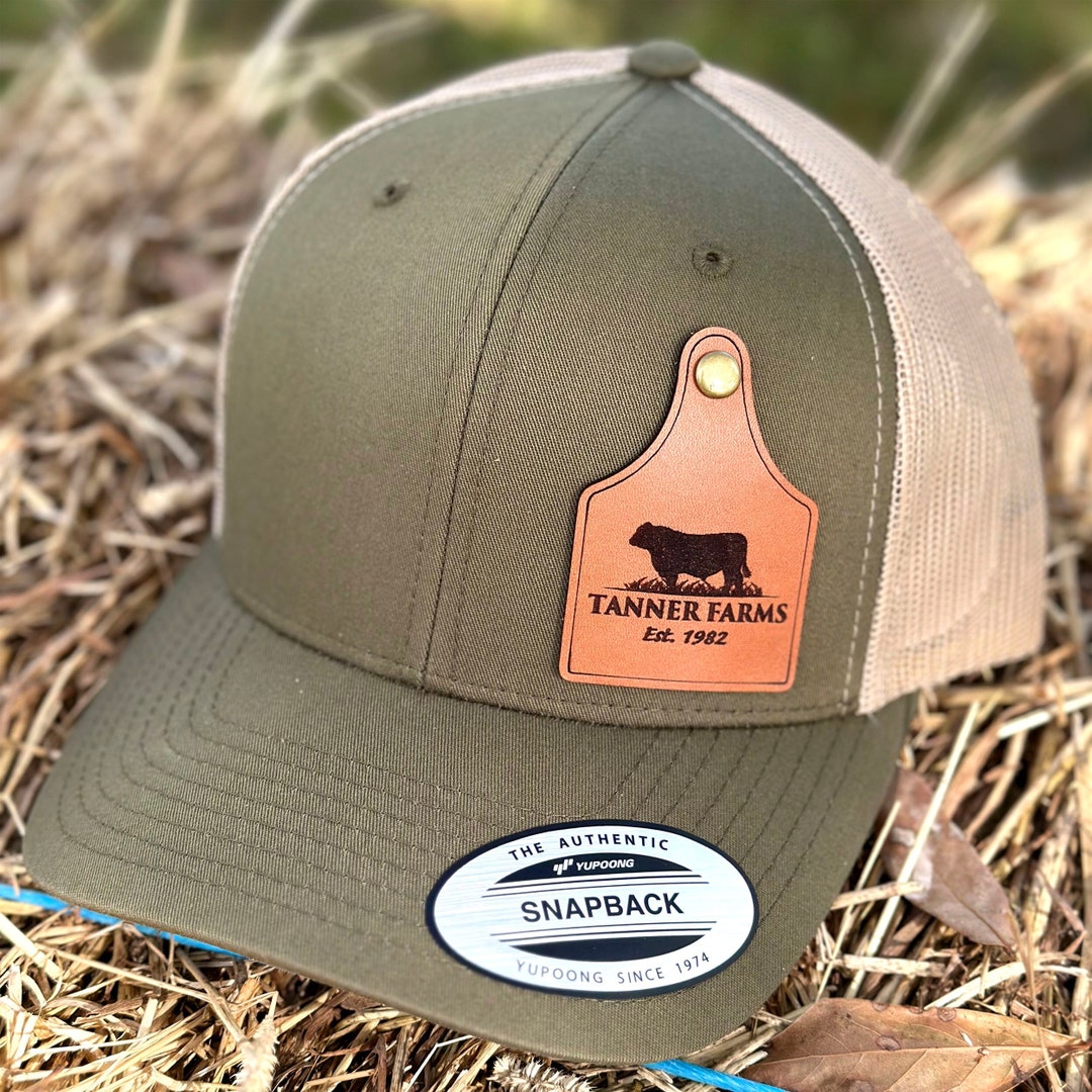 Custom Richardson 112 Laser Engraved Leather Patch Hat Ear Tag Custom ...