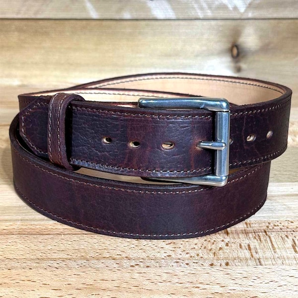 Bison Leather Belts - Etsy