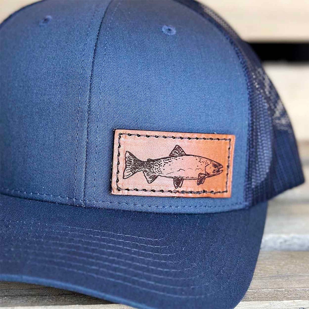 Trout Leather Patch Hat Trout Fishing, Northwest, River Run, River Fish ...