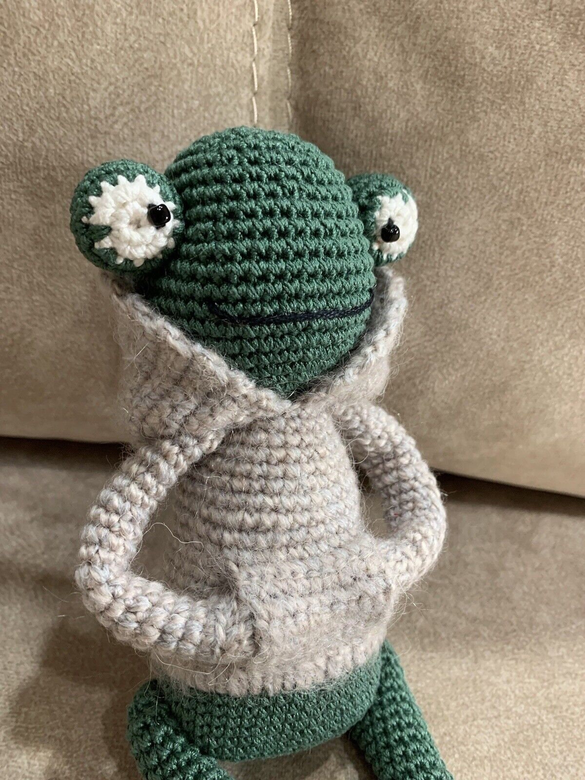Knitted Frog Toy Soft Amigurumi Animal Gift for Kid - Etsy