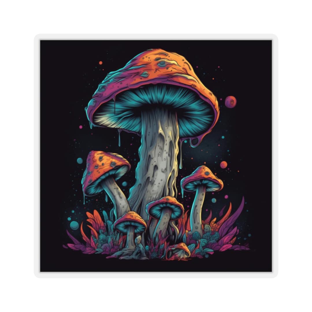 Trippy Mushroom Sticker - Etsy