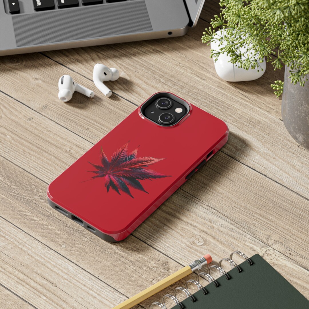 Red Marijuana Leaf Phone Case - Etsy