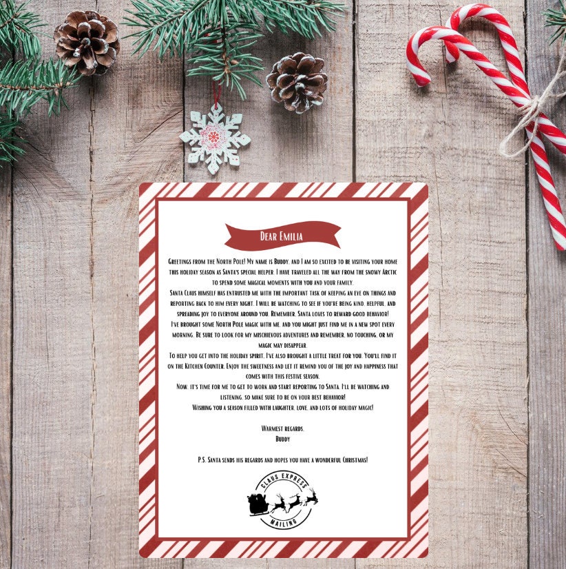 EDITABLE Elf on the Shelf Introduction Letter first Time Arrival - Etsy