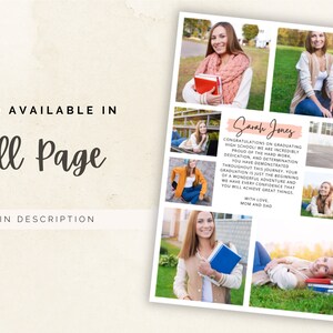8 Photo Editable Senior Yearbook Ad Template: Half Page Canva Design ...