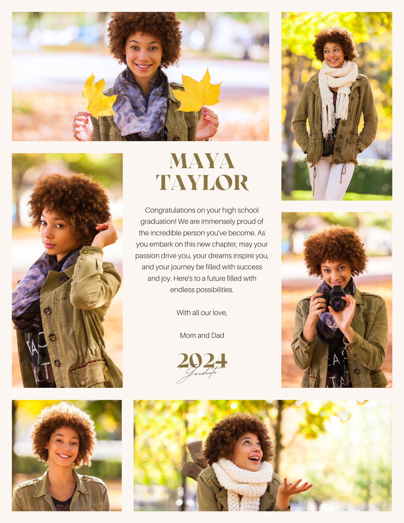 Senior Tribute Yearbook Ad Template, Editable Full Page Yearbook Ad ...