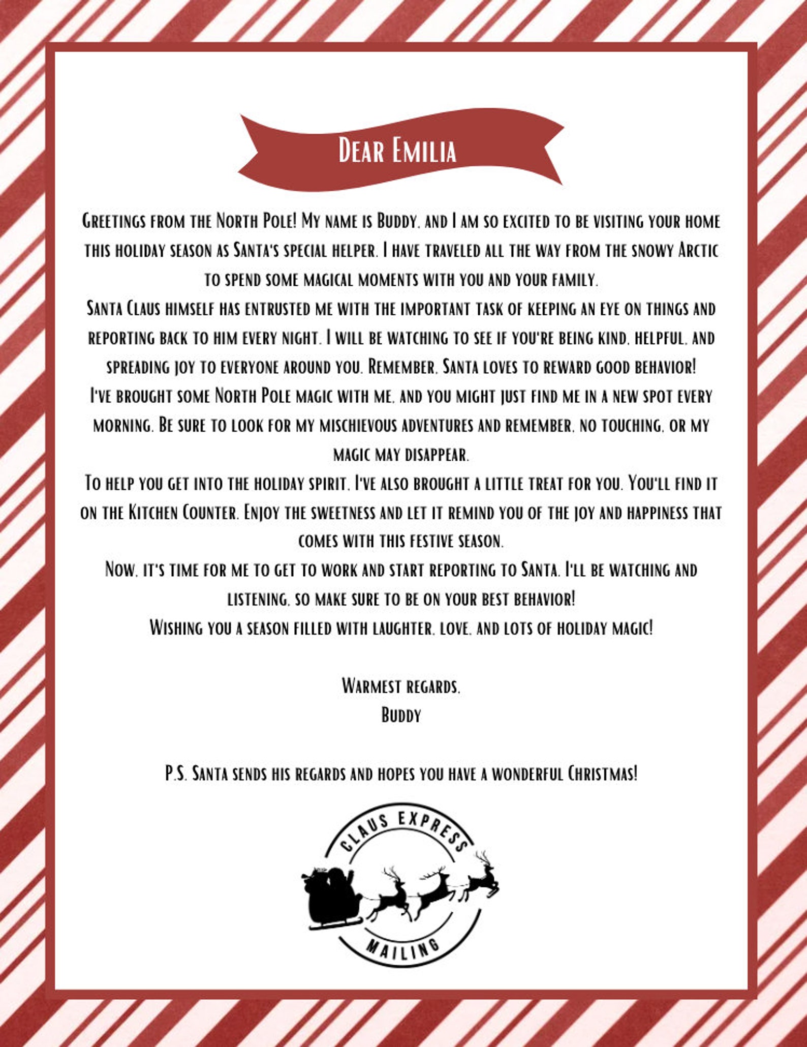 EDITABLE Elf on the Shelf Introduction Letter first Time Arrival - Etsy