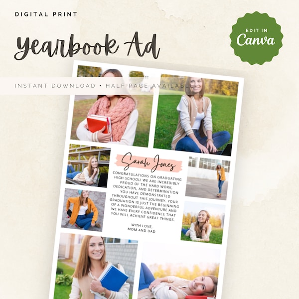 Yearbook Ad - Etsy