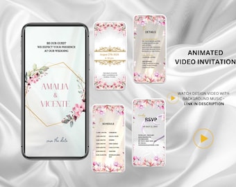 Wedding Video Invitation, Wedding Card, Wedding Animated Card, Custom ...