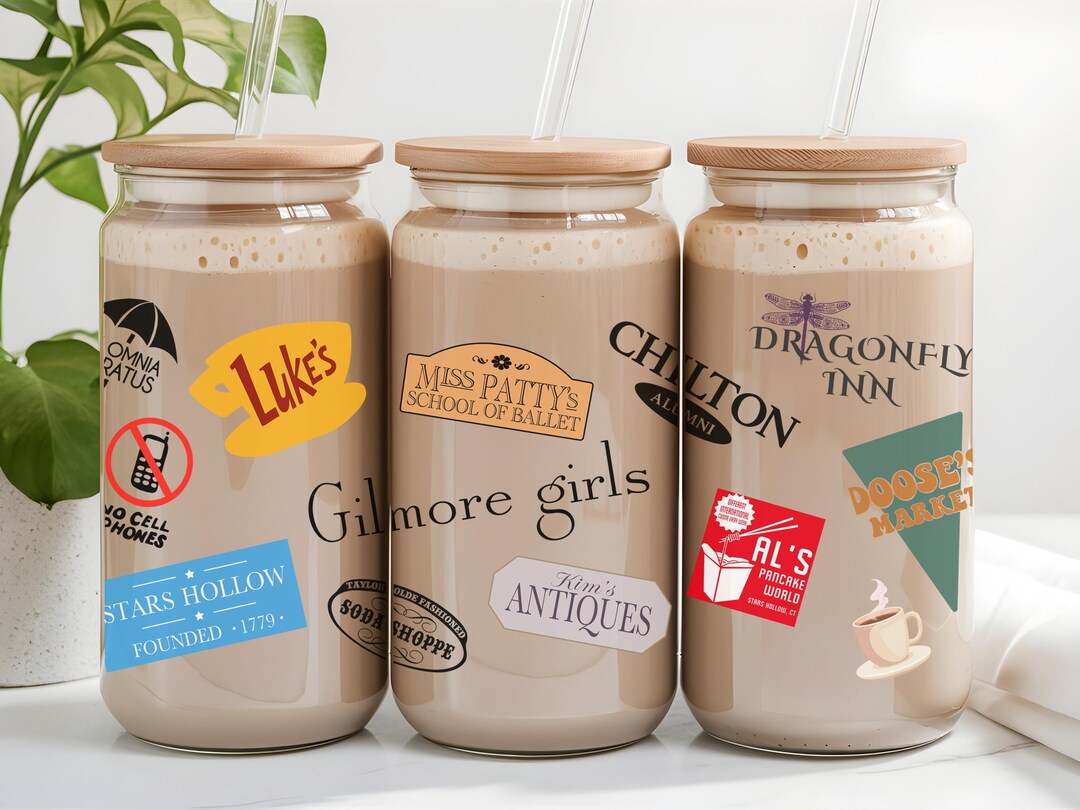 Gilmore Girls Stars Hollow Collage Glass Can Libbey 16oz | Gilmore ...