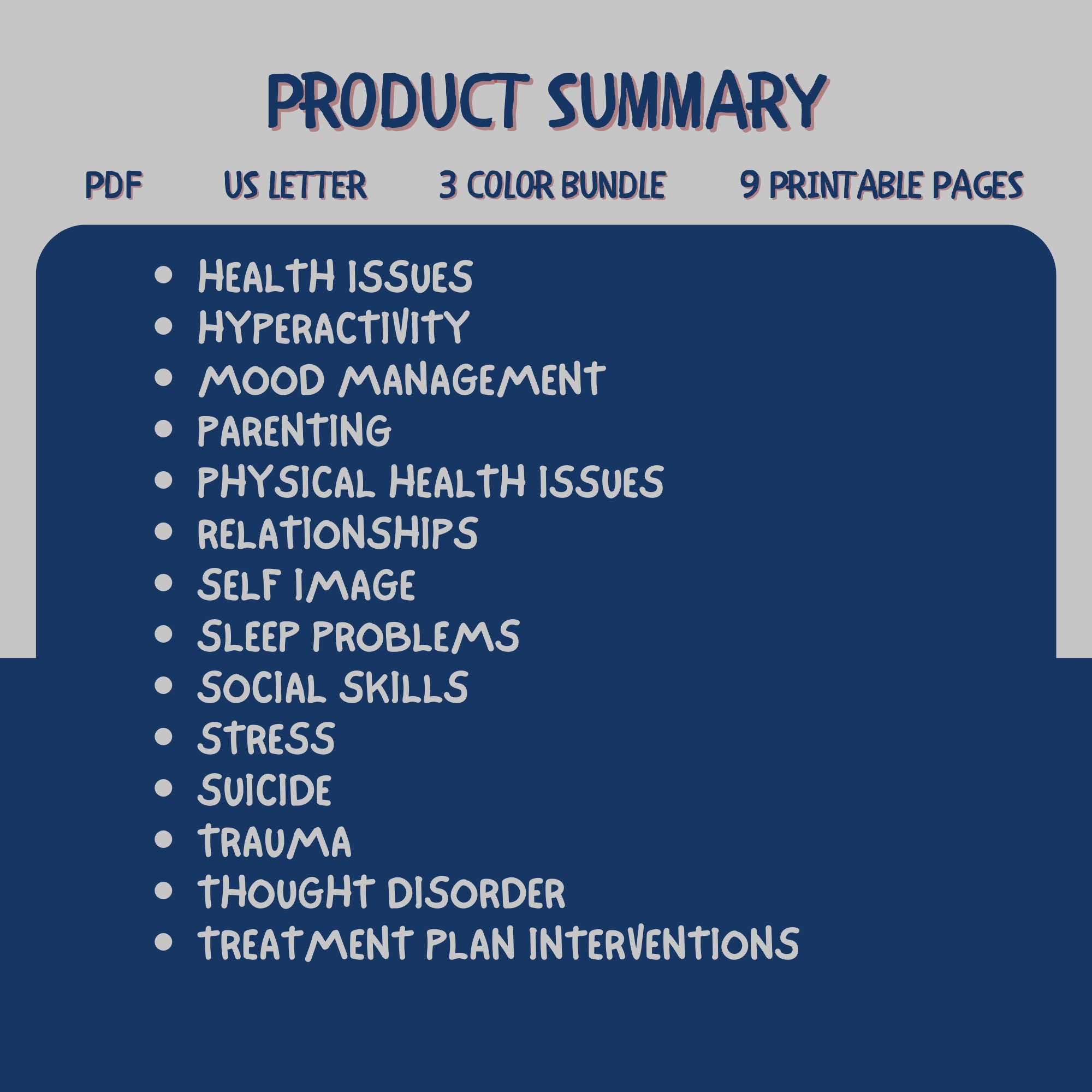 Therapy Goals and Objectives Bundle, Clinical Therapy Notes, Therapist ...