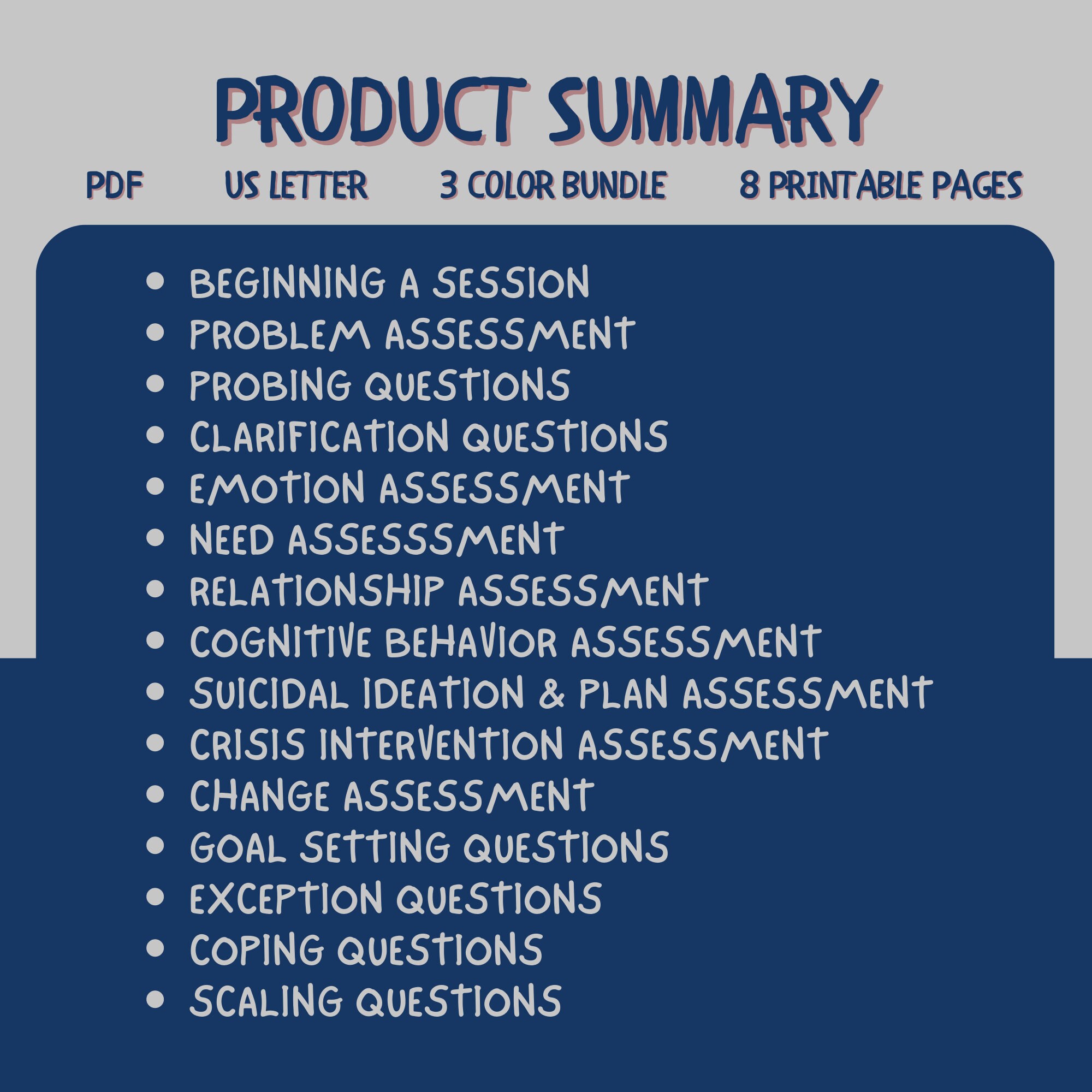 Therapy Session Questions Bundle, Therapy Counseling Notes Template ...