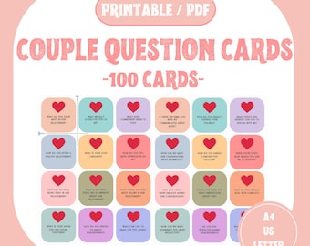 Couple Question Cards, Conversation Starters Cards, Date Night Cards ...