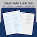 Therapy Goals and Objectives Bundle, Clinical Therapy Notes, Therapist ...