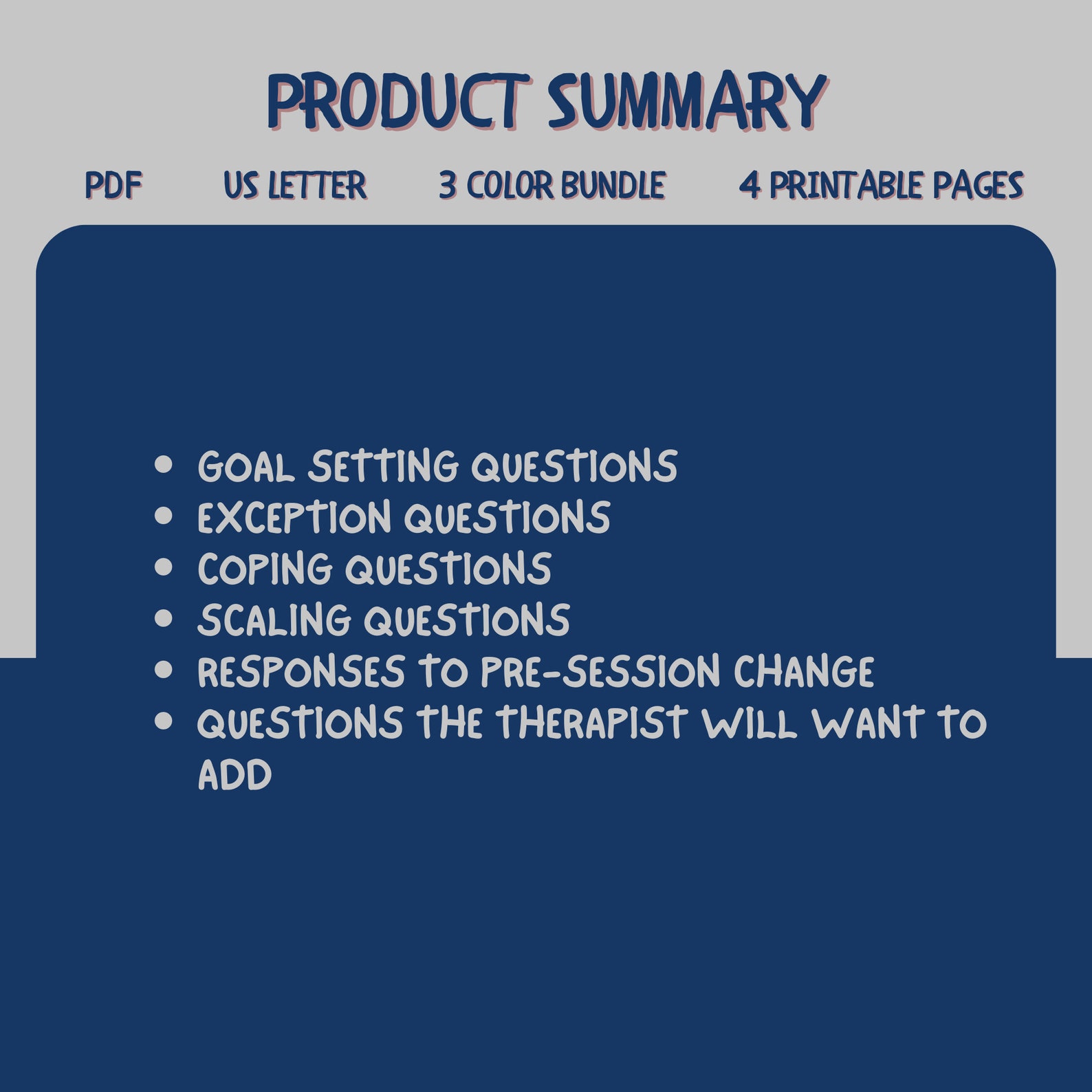 Solution Focused Therapy Questions Cheat Sheet (PDF) - Etsy